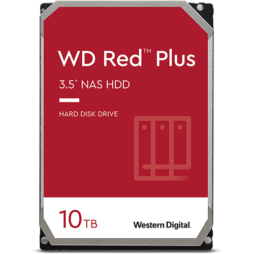 Western Digital 10TB WD Red Plus NAS 3.5″ SATA HDD/Hard Drive