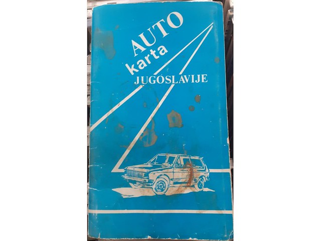 Auto karta Jugoslavije iz 1986.godine