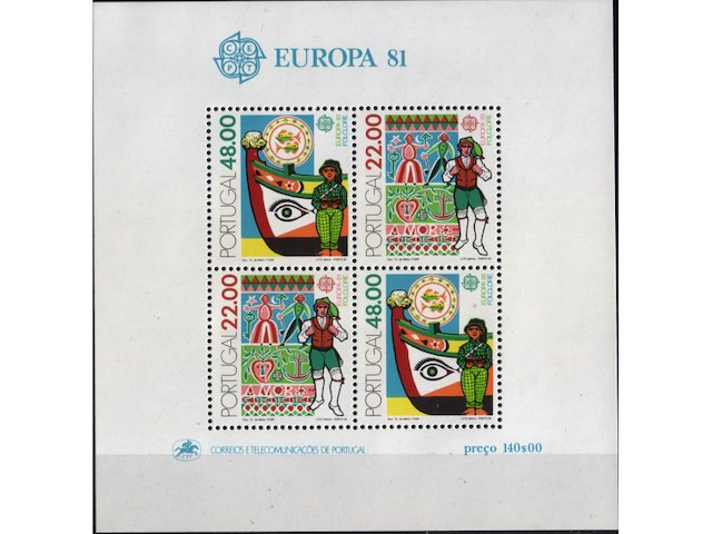 kt420ty  11.maj1981  Portugal  MiBl32-2x1531-2 **