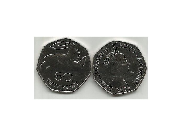 St.Helena 50 pence 2006. UNC