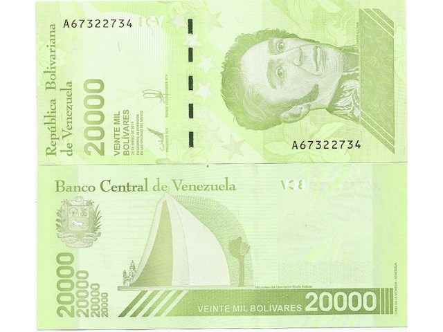 Venezuela 20.000 bolivares 2019. UNC