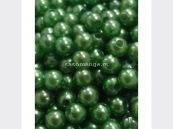 6 mm plastična perla tm zelena
