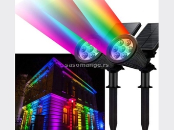 Solarna RGB lampa za spoljnu upotrebu sa 9 dioda