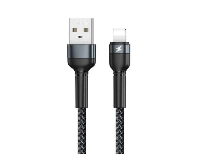 Remax RC-124i crni kabl za punjač USB A (muški) na lightning (muški) 1m