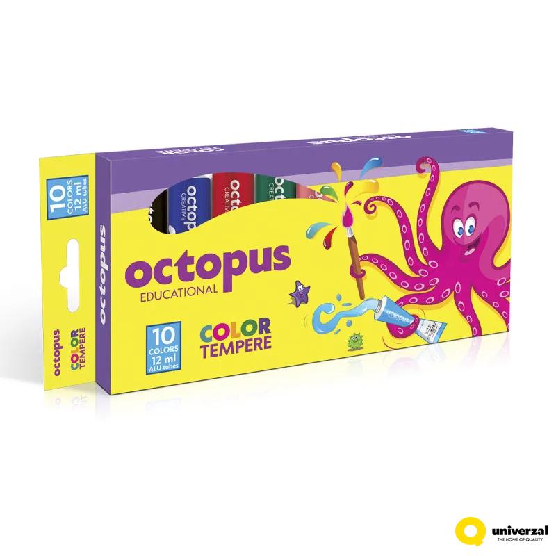 TEMPERA OCTOPUS 12ml 10/1 KARTONSKO PAKOVANJE UNL-0355