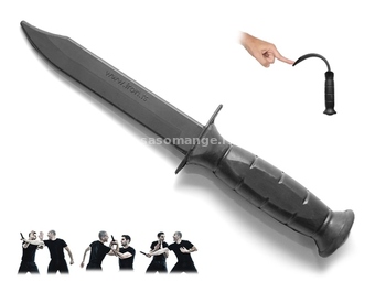 Gumeni nož za trening odbrane od crne gume