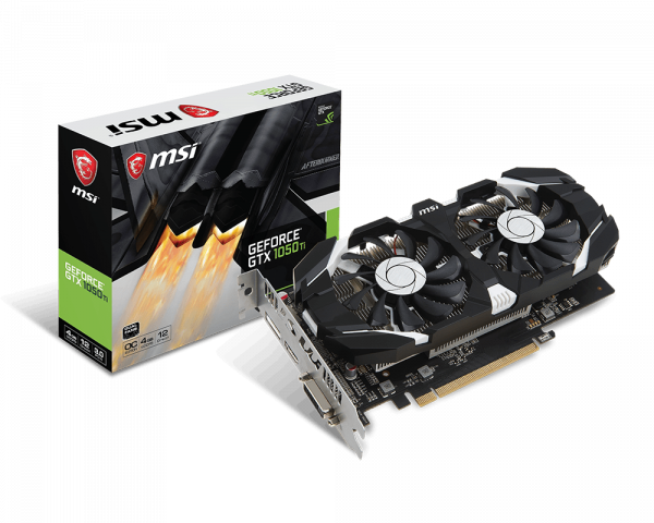 MSI GTX 1050 Ti 4GB GDDR5 OC GeForce GTX 1050 Ti 4GT OC