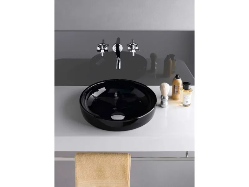 VITRA LAVABO NADGRADNI WATER JEWLES Ø40CM CRNI 4334B070-0016