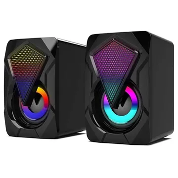 RGB STEREO GAMING ZVUČNICI X2 - 2X3W - CRNI