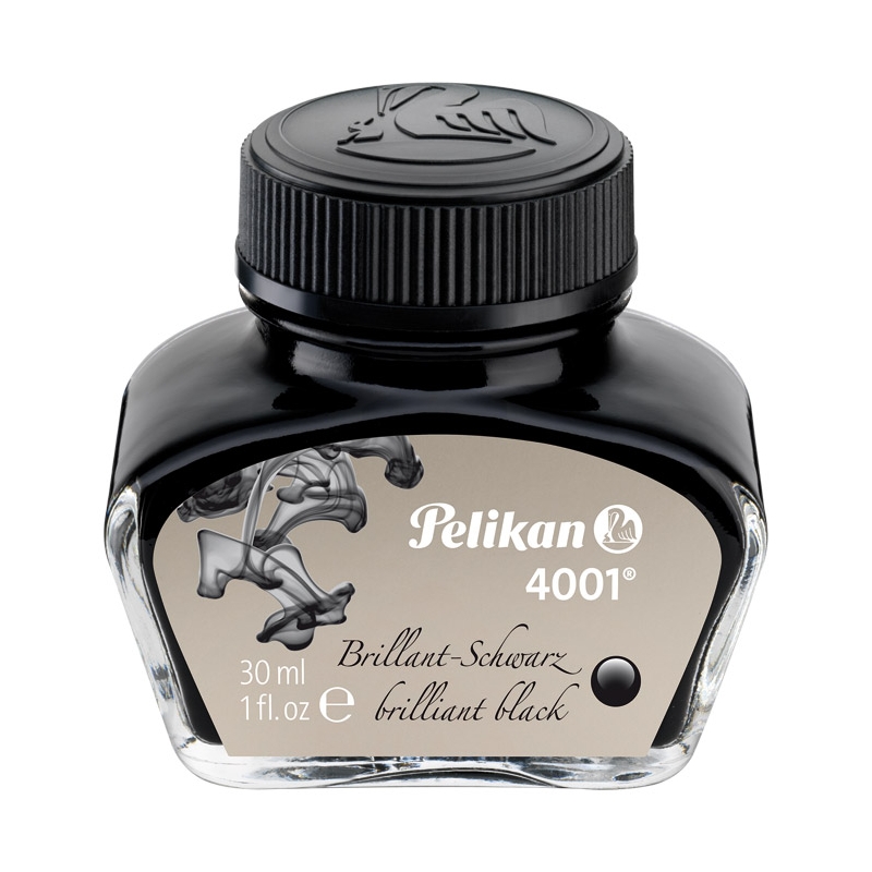 Tinta za nalivpero bočica 30ml trajno 4001 Pelikan 301051 crna