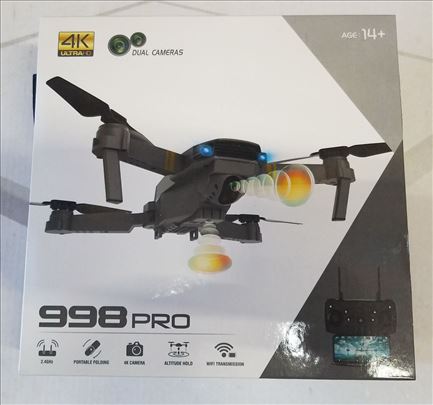 Dron 998 pro sa 2 kamere 4k novo