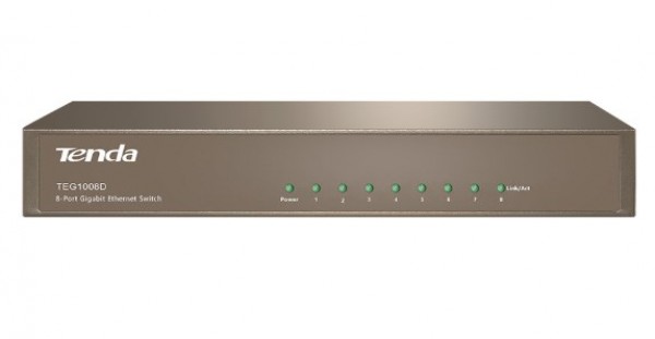 Tenda TEG1008D LAN 8-Port 10/100/1000M Base-T Ethernet ports (Auto MDI/MDIX) (alt=G1008)