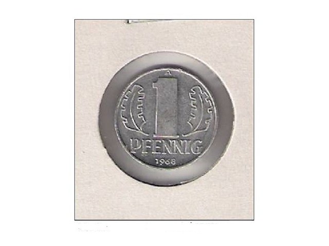 b9 GDR DDR 1 Pfennig 1968.