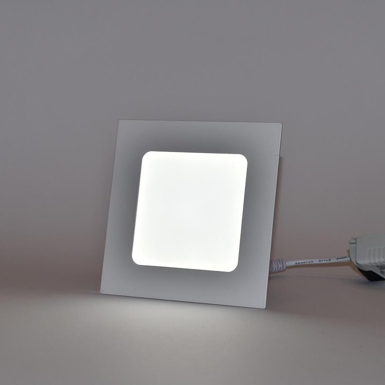 LED panel 6W ugradni četvrtasti – Hladno bela
