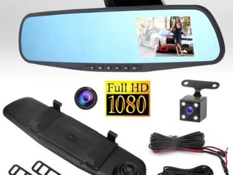 RETROVIZOR kamera full HD 1080p + rikverc kamera-CRNI