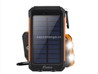 Power bank SOLARNI-Xwave Solarna Power Bank baterija Camp L 80 black-orange-