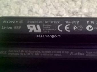 Sony - Baterija za laptop SONY VAIO VGP-BPS13 VGP-BPS21 BPL1