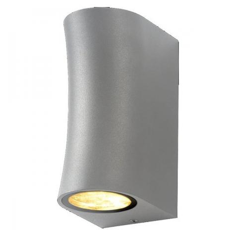 ZIDNA LAMPA ALUMINIJUM SIVA GU10 2X35W IP44