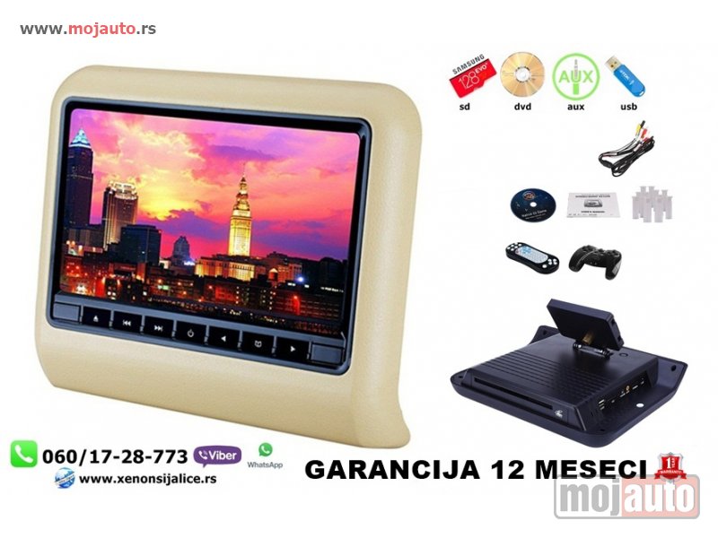 Multimedija monitor za decu dvd usb sd univerzalni 9 inca