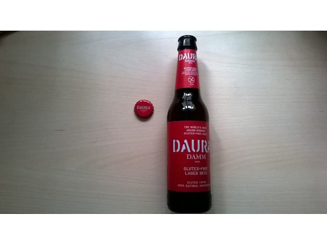 Prazna flaša DAURA damm piva 330ml sa čepom