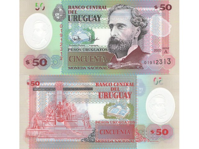 URUGUAY Urugvaj 50 Pesos 2020 UNC, Polymer