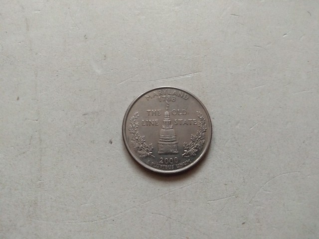 Quarter dollar USA  Maryland, 2000.