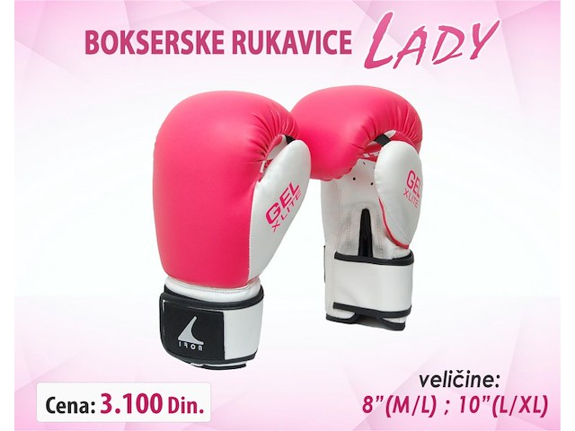 Bokserske / box rukavice `Lady` za džak i sparing