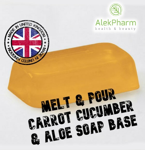 SAPUNSKA BAZA SA ŠARGAREPOM, KRASTAVCEM I ALOJOM - Melt & Pour Carrot Cucumber & Aloe Soap Base