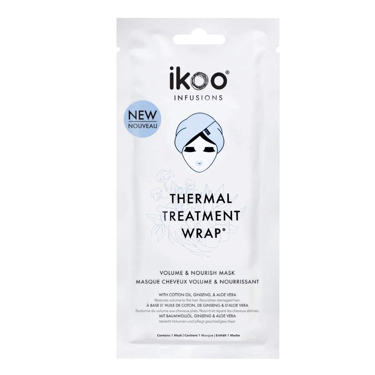 Termalna maska za ishranu i volumen kose IKOO Infusions Thermal Treatment Wrap 35g