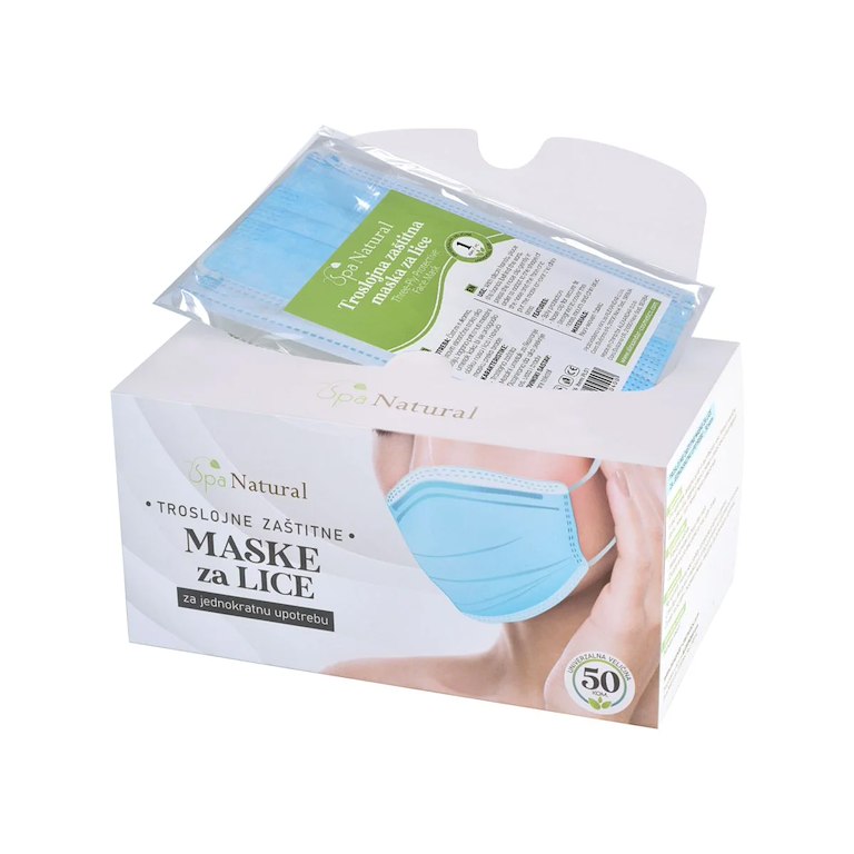 Troslojne zaštitne maske za lice PL01-50-1 SPA NATURAL 50/1