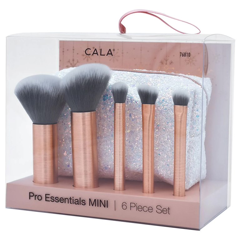 Set četkica za šminkanje CALA Pro Essentials Mini White 76810 6/1