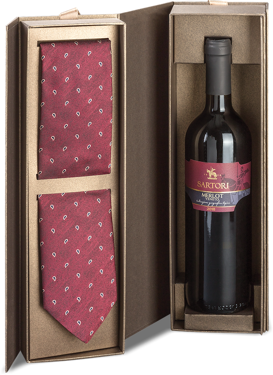 Kutija za vino sa kravatom