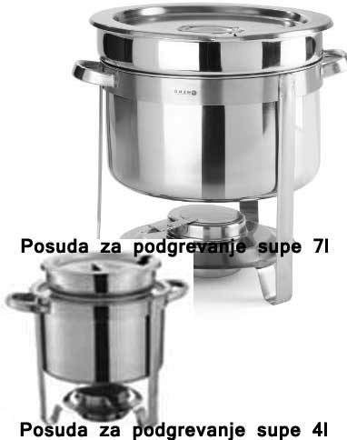 AKCIJA-Posuda za podgrevanje supe Chafing na gel 7L