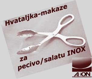 Hvataljka-makaze za pecivo/salatu-INOX