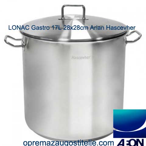 LONAC SA POKLOPCEM 17 L 28X28 INOX