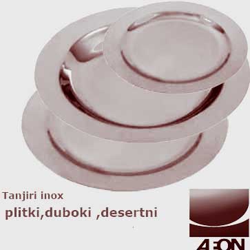 Tanjir plitki 23 cm INOX