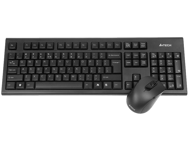 A4 TECH 7100N V-Track Wireless USB US tastatura + Wireless crni miš