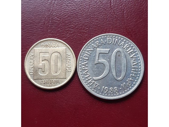 50 DINARA 1988 - dve varijante