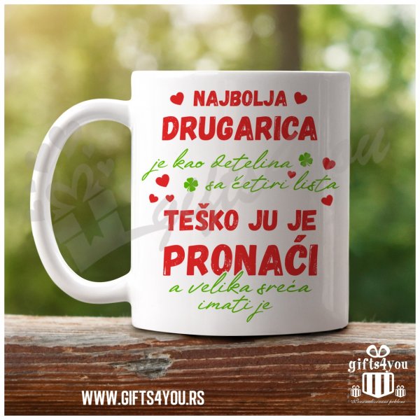 Najbolja drugarica poklon šolja