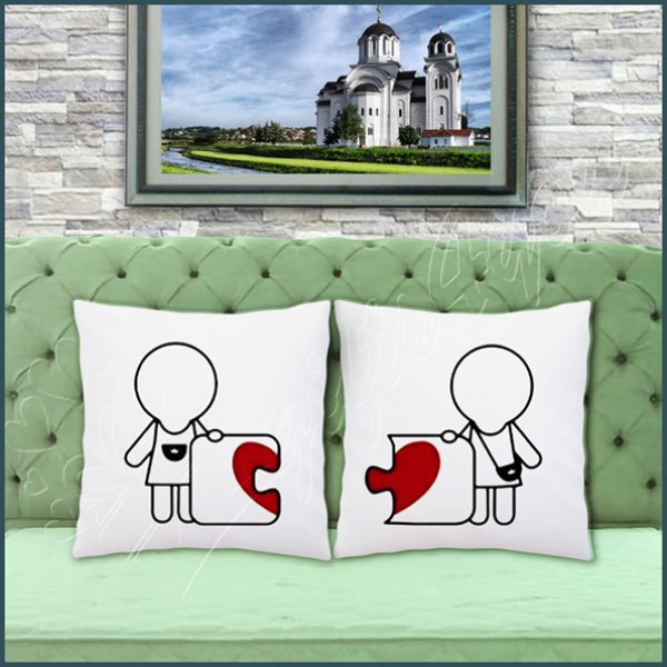 Ljubavni par jastuci za parove