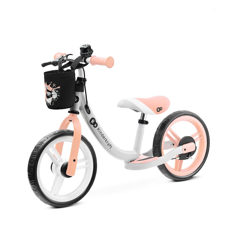 Balans bicikl bez pedala Kinderkraft SPACE 2021 peach coral