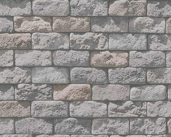 A.S. Création Wallpaper «Stone, Cottage, Beige, Cream, Grey» 958341