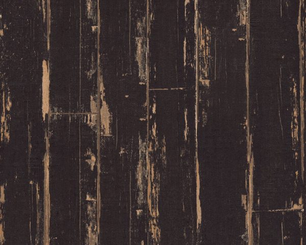 A.S. Création Wallpaper «Wood, Black, Brown» 368562