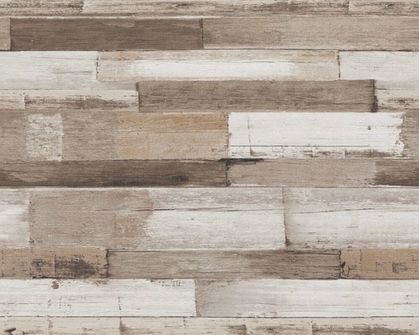 A.S. Création Wallpaper «Wood, Cottage, Brown, Grey» 368573