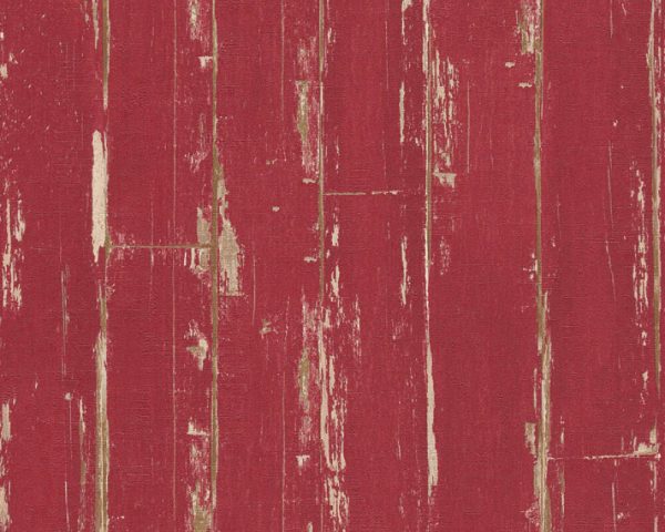 A.S. Création Wallpaper «Wood, Red» 368561