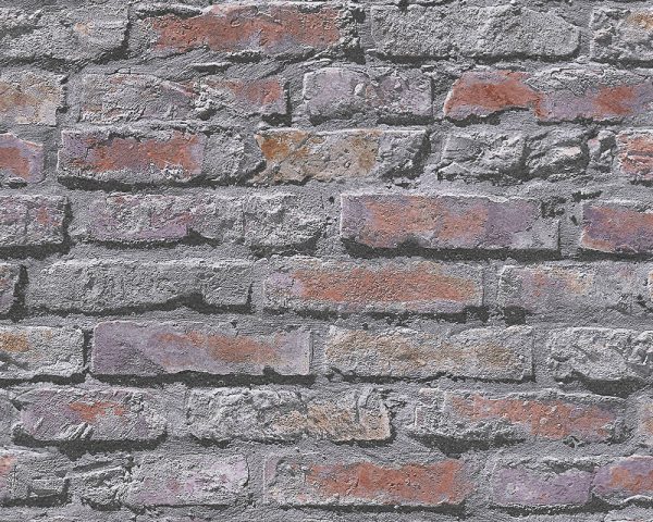 Lutèce Wallpaper «Stone, Cottage, Grey, Red» 954702