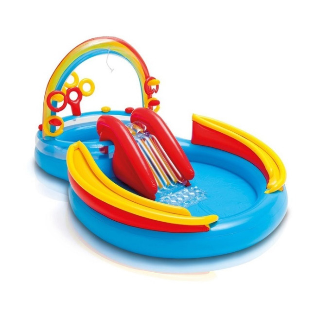 Intex Dečji bazen 2.97×1.93×1.35m Rainbow Ring Play Center 050955