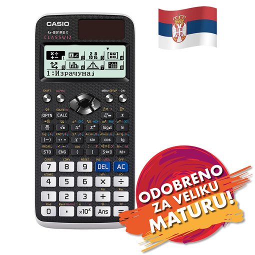 KALKULATOR SA FUNKCIJAMA CASIO FX 991RS NA SRPSKOM JEZIKU