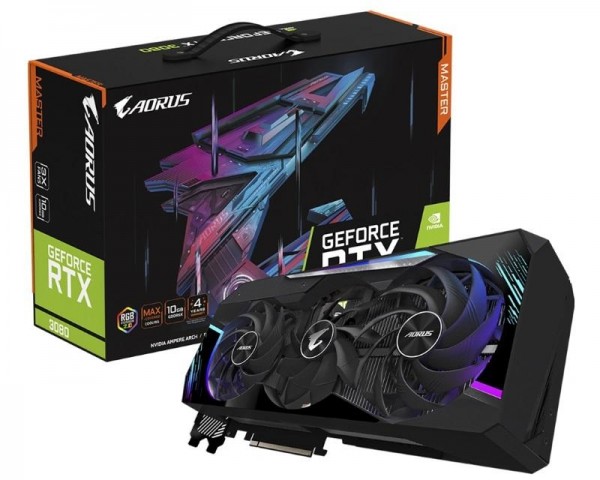 GIGABYTE nVidia GeForce RTX 3080 10GB 320bit GV-N3080AORUS M-10GD rev 3.0