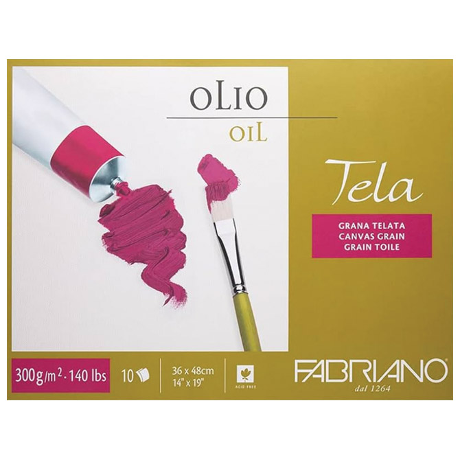 Blok Tela Olio 36x48cm 10L 300g (canvas grain/superficie telata) Fabriano 68003648